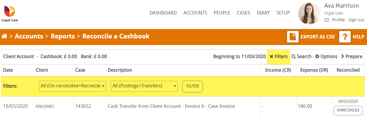 How to Reconcile Client and Office Accounts in Hoowla – Hoowla User Guides