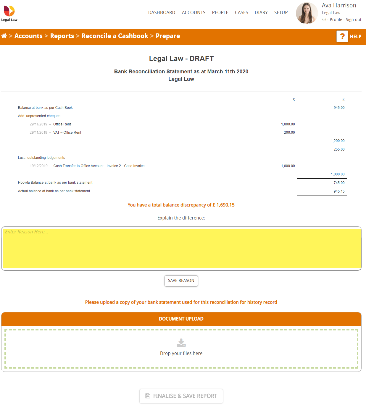 How to Reconcile Client and Office Accounts in Hoowla – Hoowla User Guides