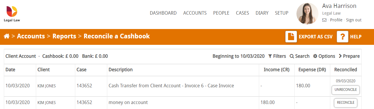 How to Reconcile Client and Office Accounts in Hoowla – Hoowla User Guides
