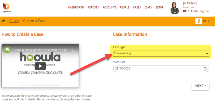 How to manage case types - Hoowla User Guides
