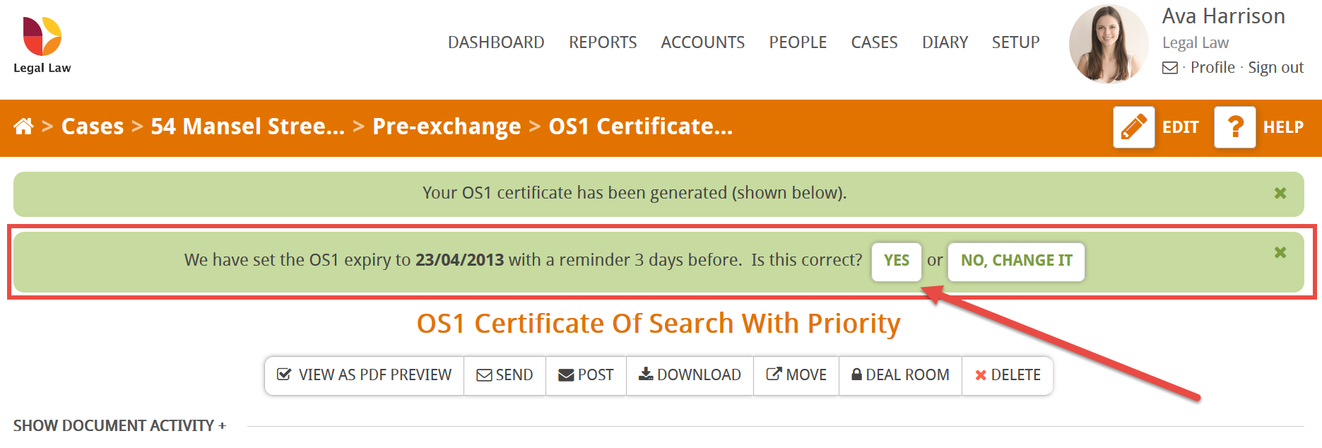 Ordering an OS1 official search with priority – Hoowla User Guides