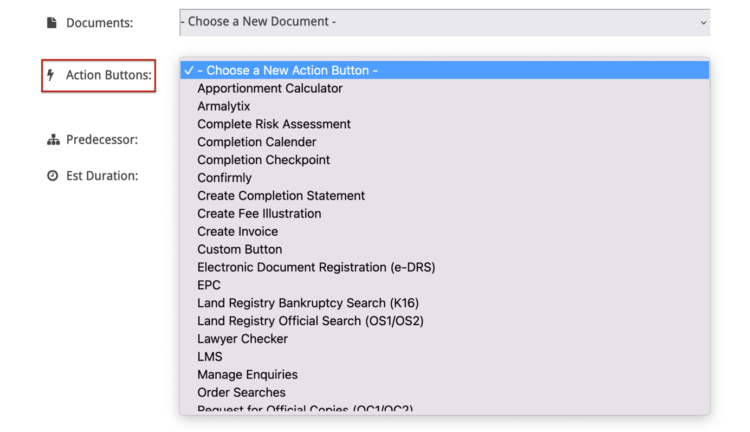 How to add an action button to a milestone