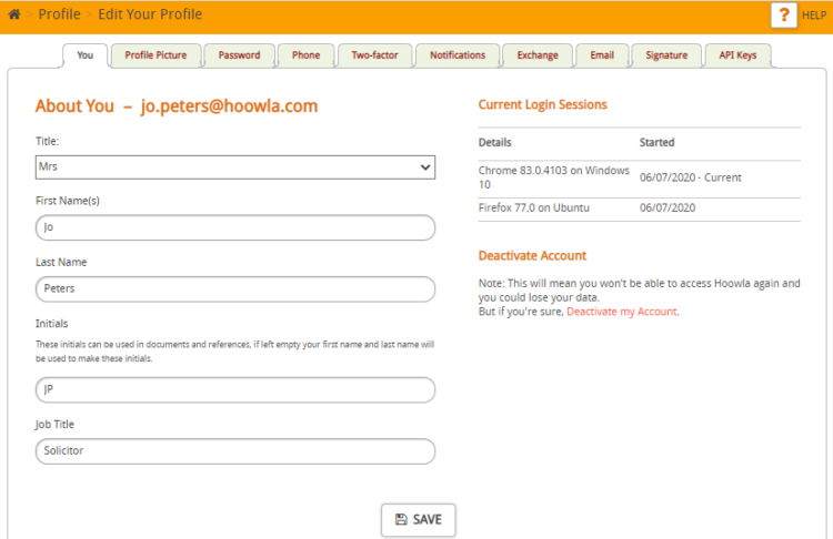 Setting up and Editing your Profile – Hoowla User Guides