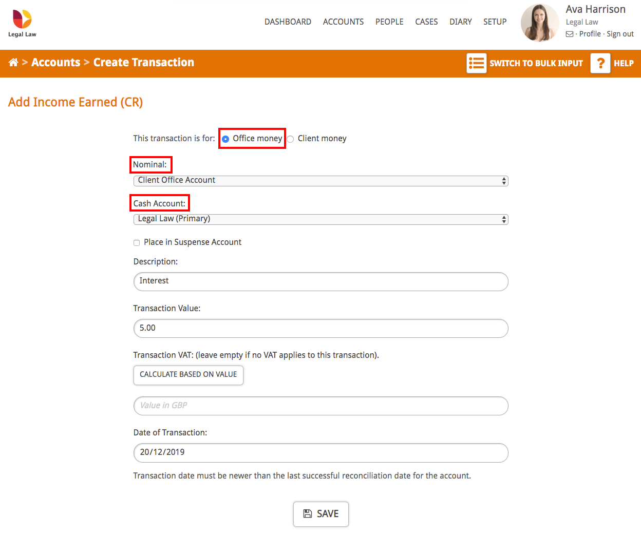 How to Post an Office Transaction - Hoowla User Guides
