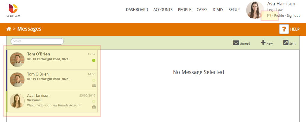 Attach an email to a case when connected via exchange – Hoowla User Guides