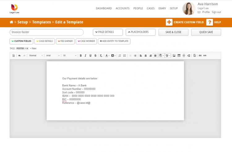 Adding a Footer to your Invoices – Hoowla User Guides