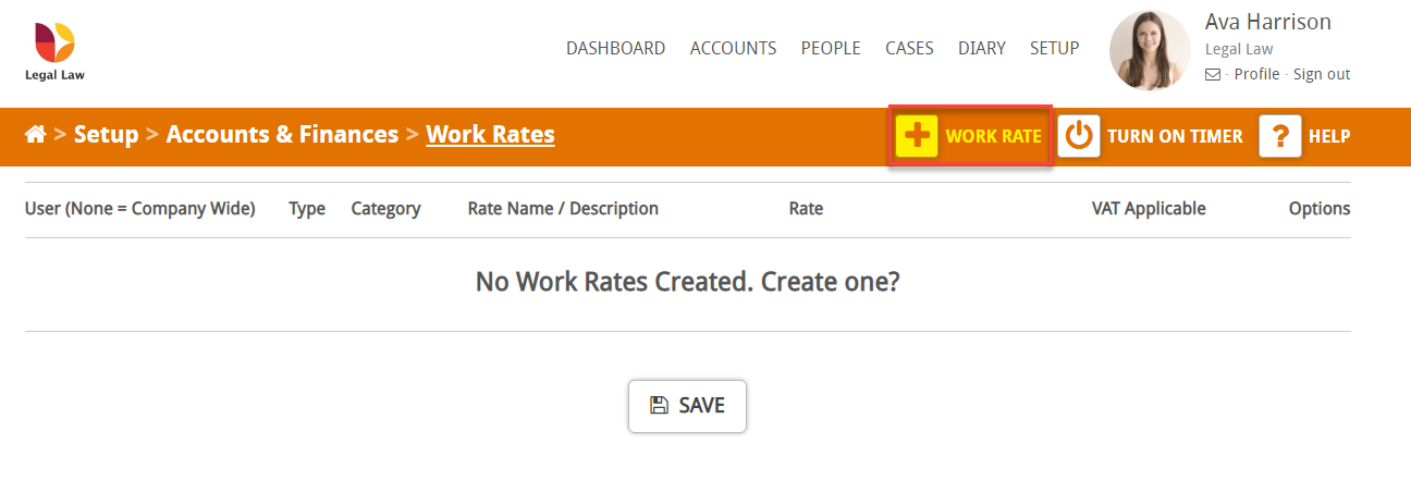 How to set up work rates - Hoowla User Guides
