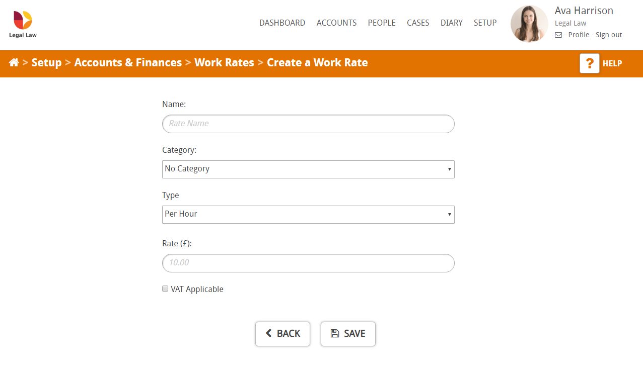 How to set up work rates - Hoowla User Guides