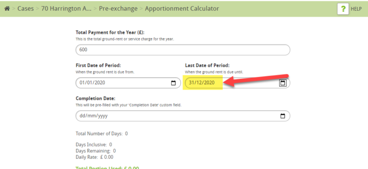 How to use the Apportionment calculator – Hoowla User Guides