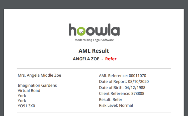 How do I know if an AML check has been completed? - Hoowla User Guides