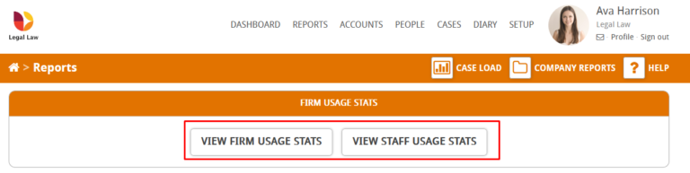 How to check your staff and firm usage stats