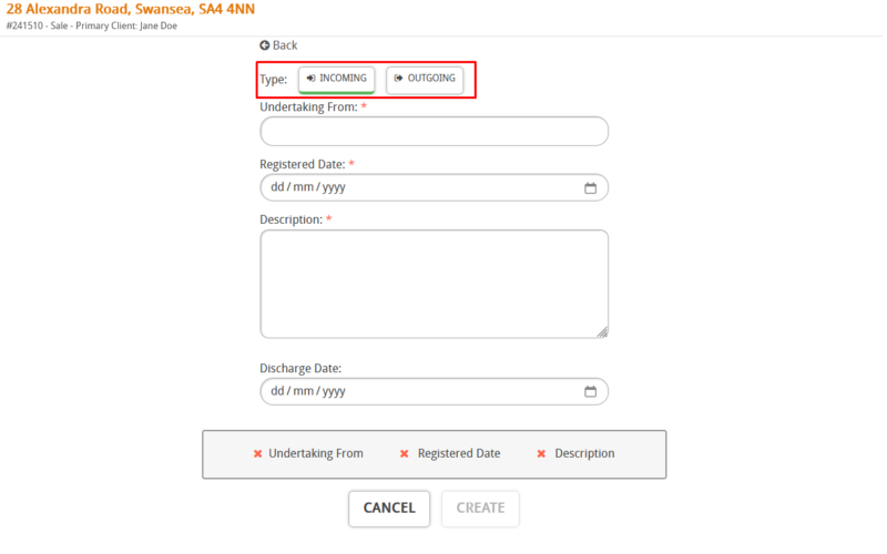 How to use the Undertakings Register