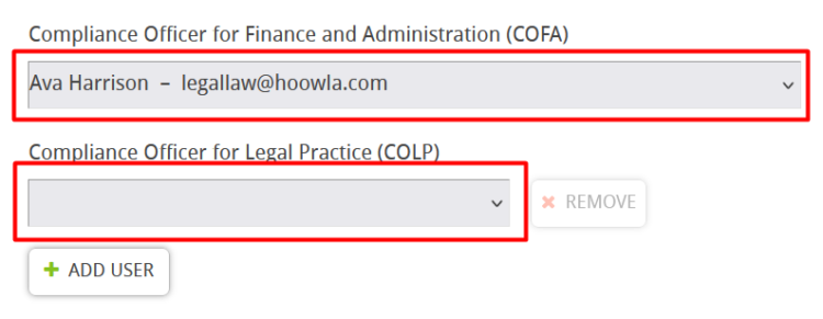 How to set someone up as the COLP/COFA
